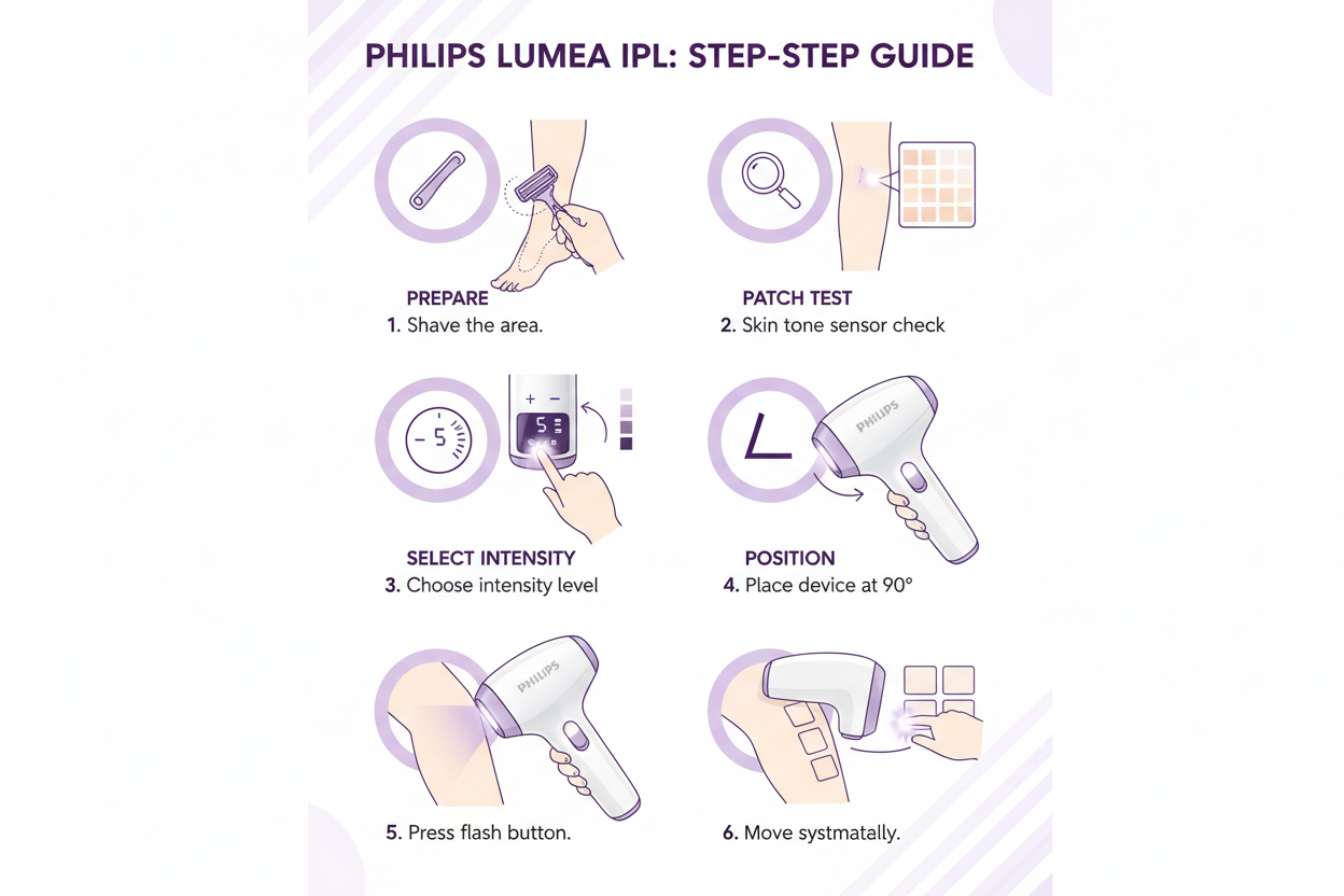 How to Use Philips Lumea IPL Device (Step-by-Step Guide) – Lumia London